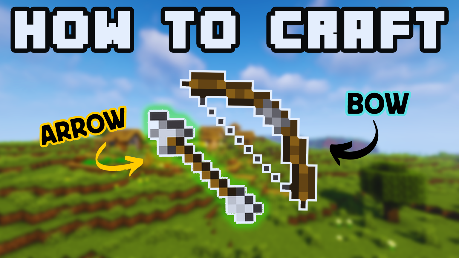 how to make a BOW in Minecraft! - CyberXGaming